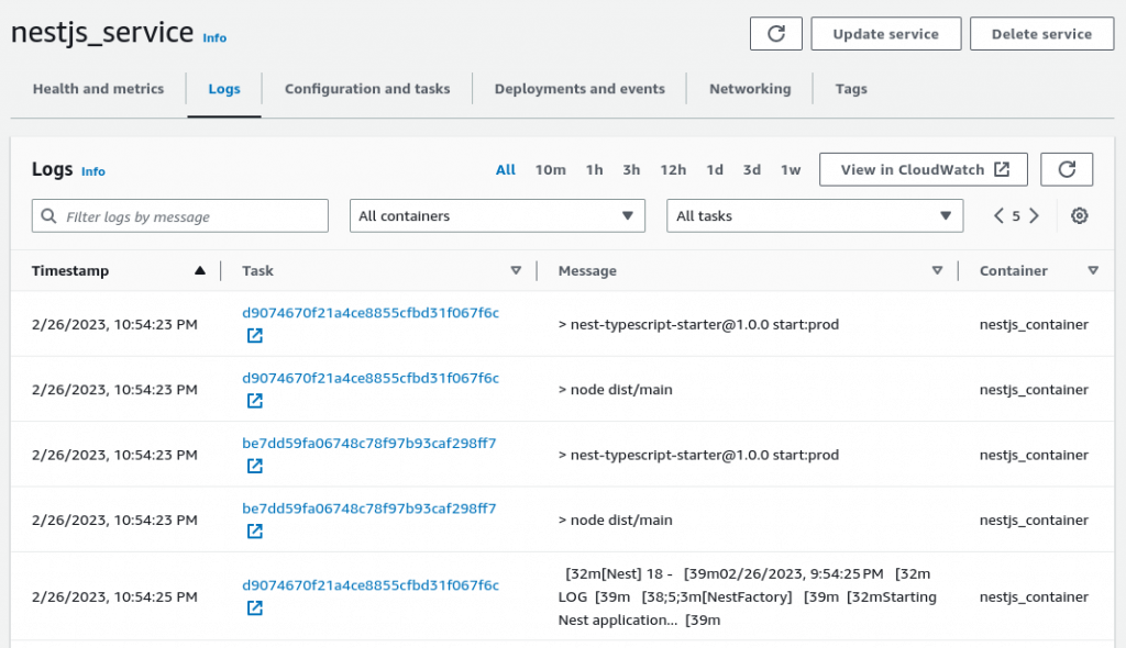 API with NestJS #97. Introduction to managing logs with Amazon CloudWatch